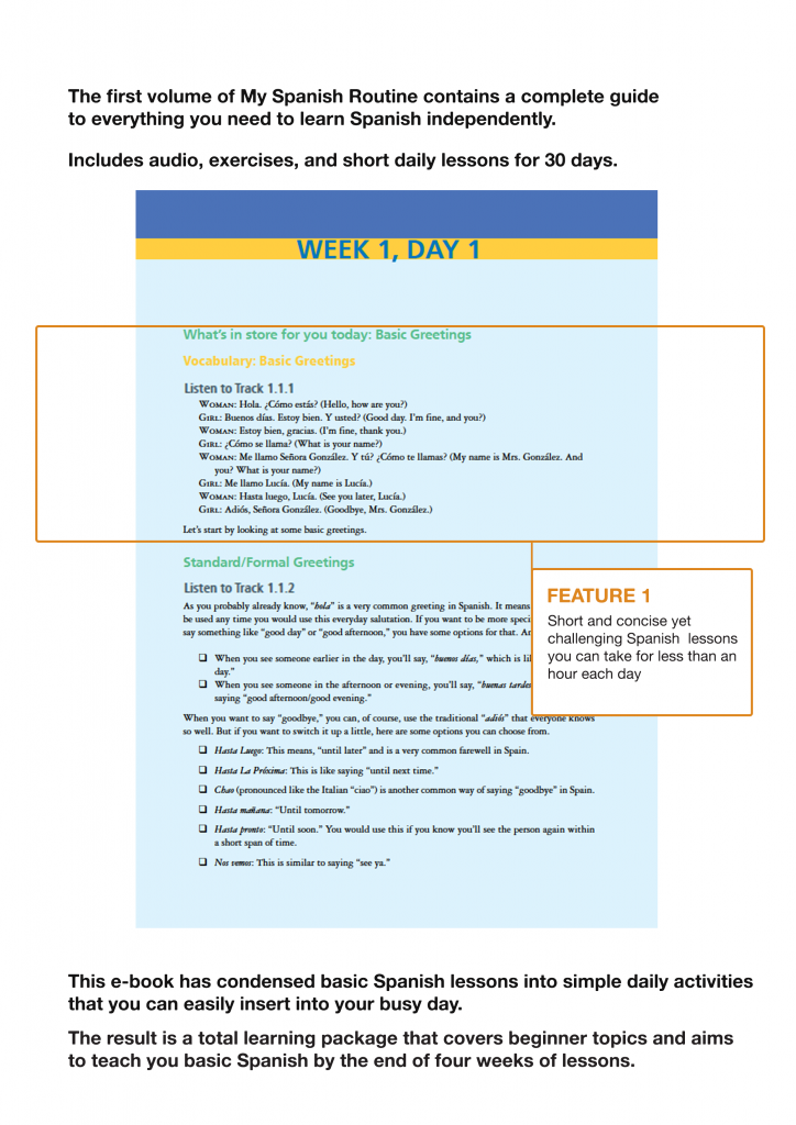 My Spanish Routine Volume 1: A Complete Step-by-Step Method to Learn ...